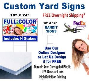 Yard Signs / Bandit Signs - FREE Shipping - Big Tex Banners and Flags