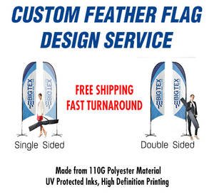 Custom Feather Flag Design Service - Big Tex Banners and Flags