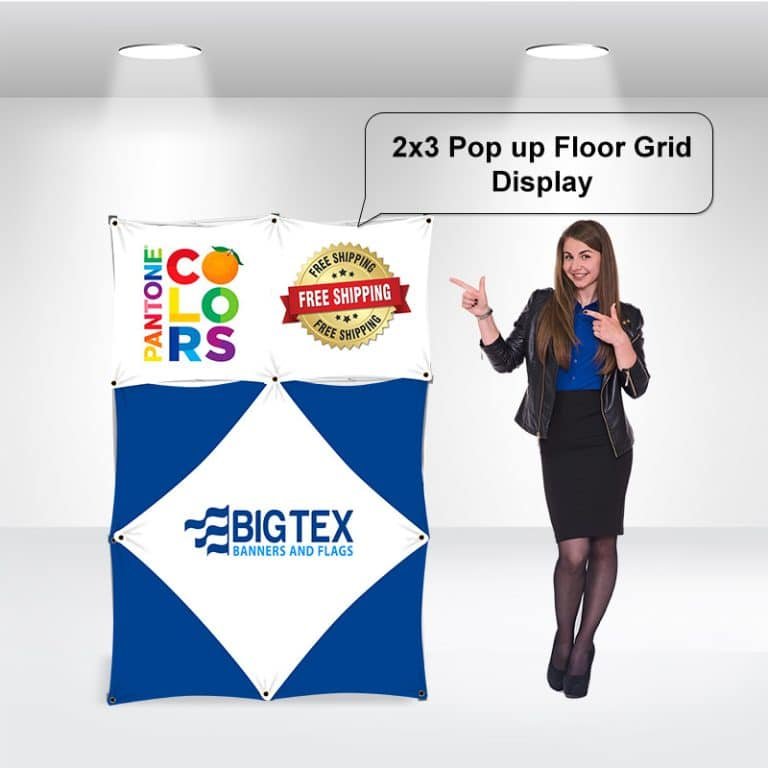 Custom Floor Grid Pop Up Display Styles - Big Tex Banners and Flags